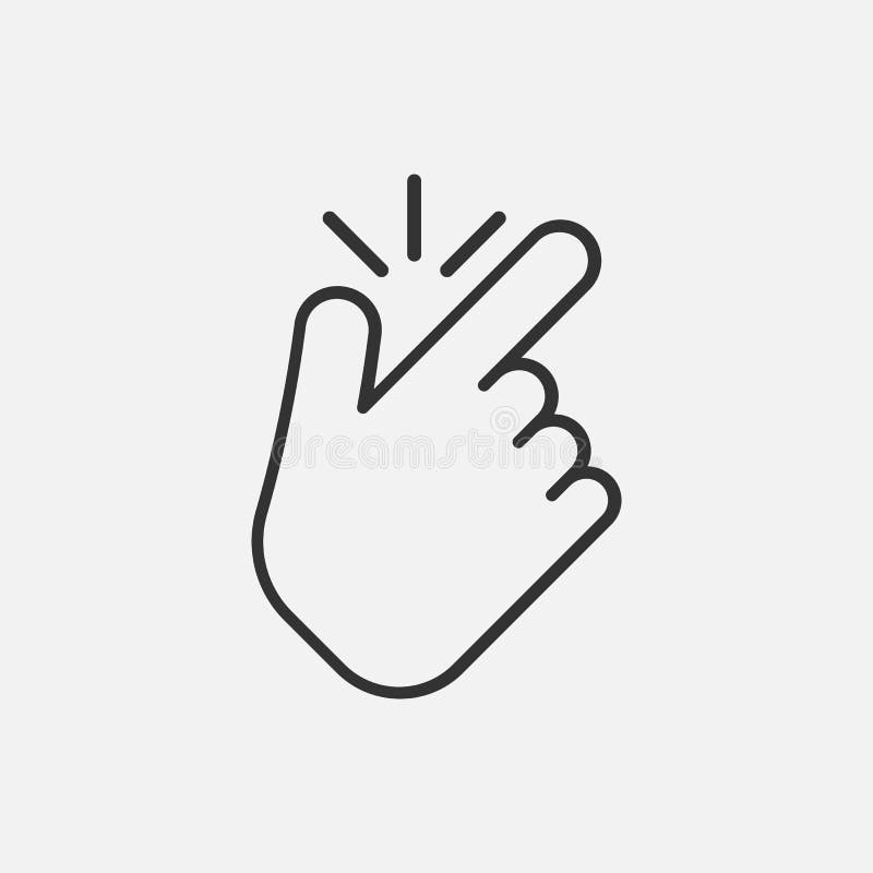 Line Snap Finger Like Icon Isolated on White Background. Vector ...