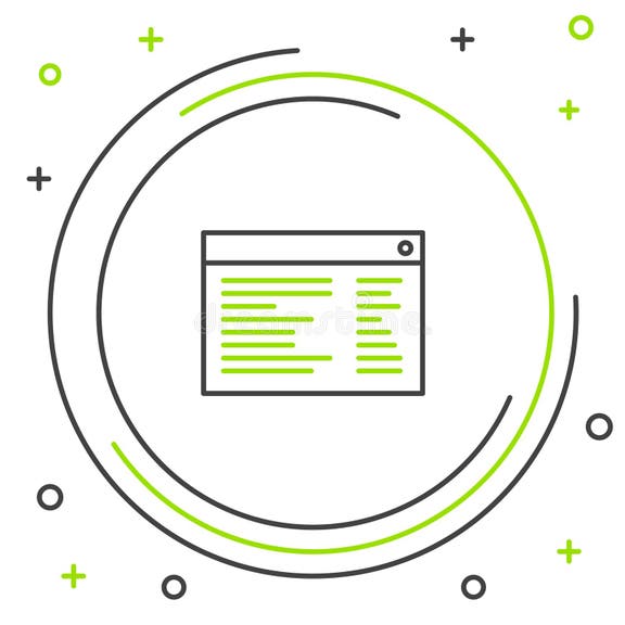 Line Software, Web Developer Programming Code Icon Isolated on White Background. Javascript ...