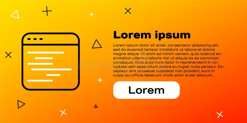 Line Software, Web Developer Programming Code Icon Isolated on Yellow ... Line Software, Web Developer Programming Code Icon Isolated on Yellow ...