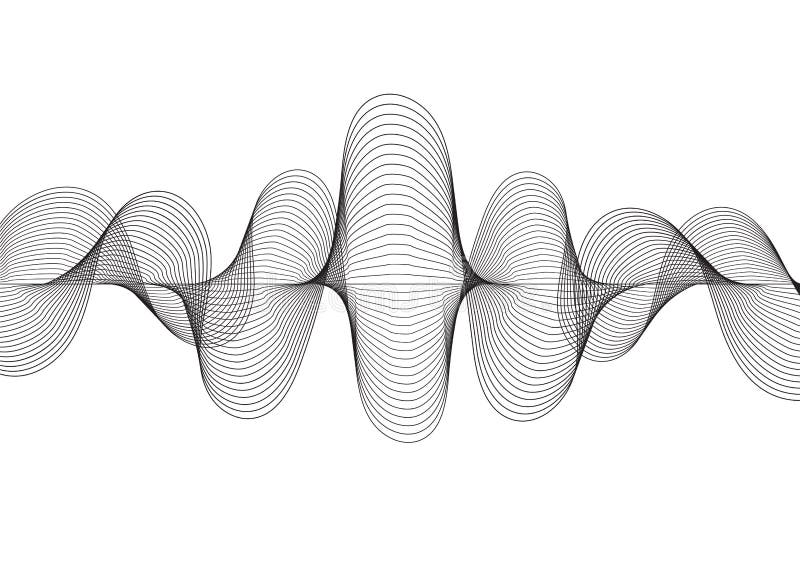 Soundwave Smooth Curved Lines Abstract Design Element Technological ...