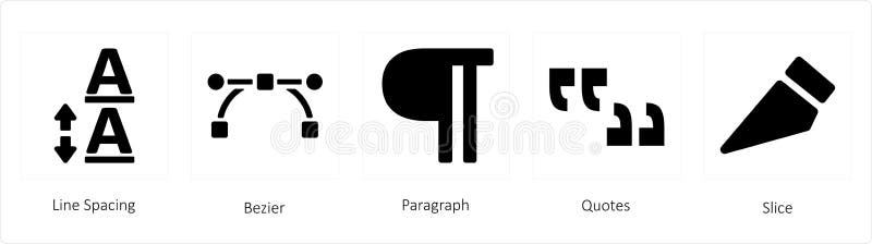 Line Spacing, bezier stock vector. Illustration of design - 268620583