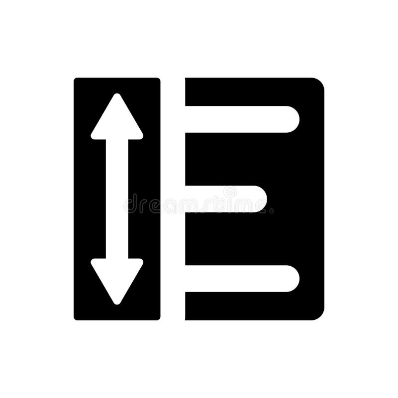 Line spacing format icon stock vector. Illustration of illustrations ...