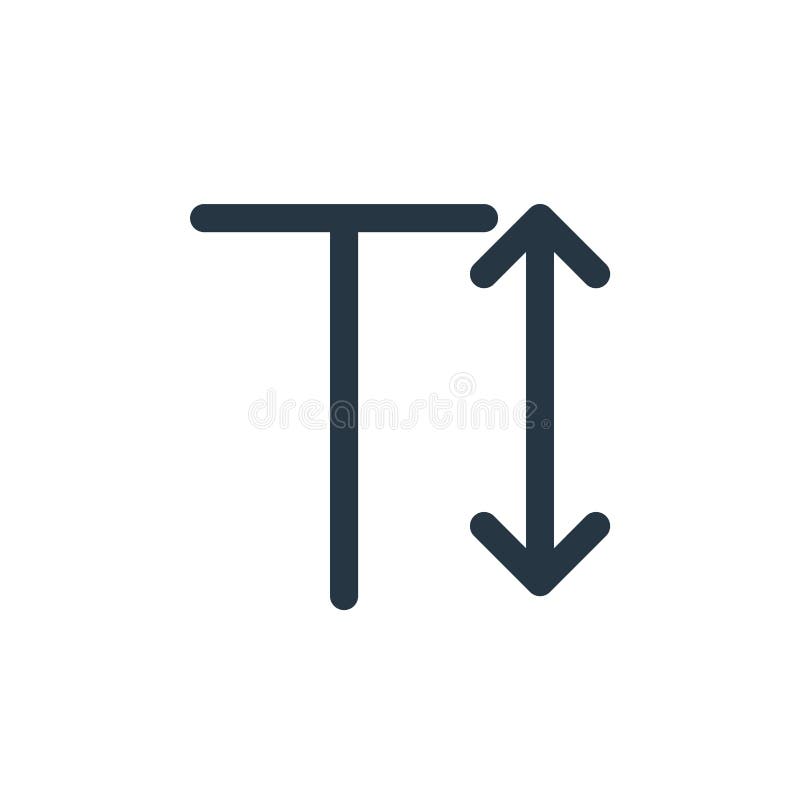 Line Spacing Icon Vector from Text Editor Concept. Thin Line ...