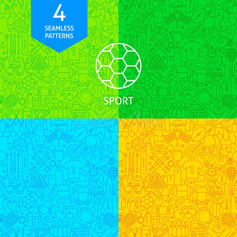 Line Sport Patterns stock vector. Illustration of bowling - 157504459