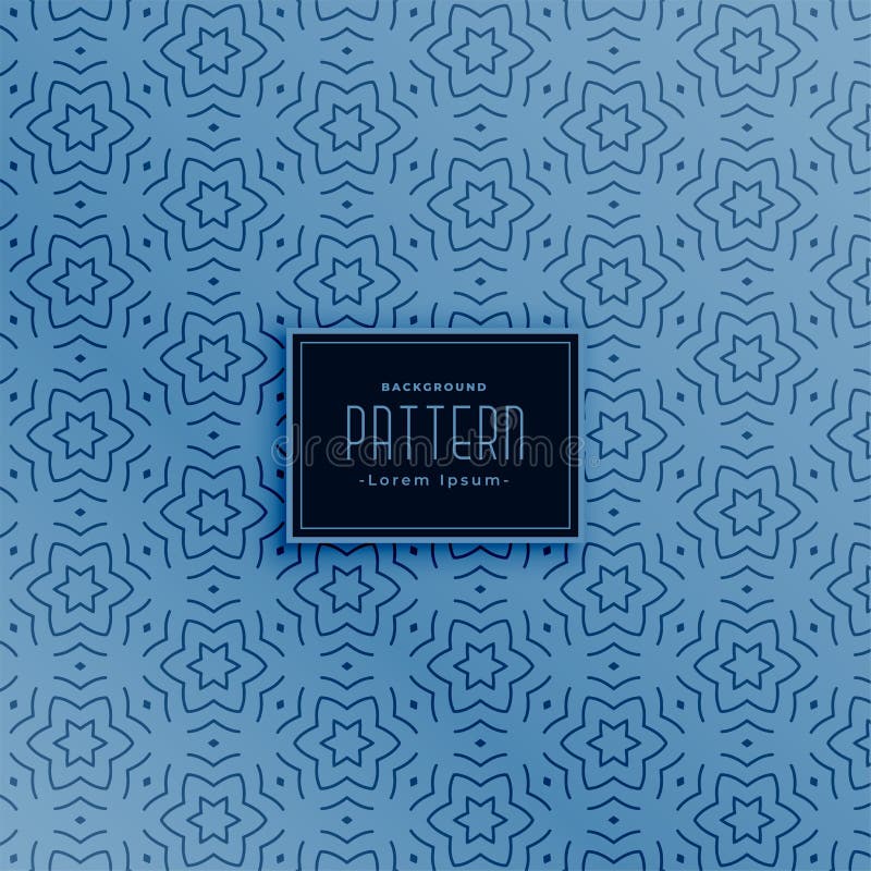 Line Star Shape Abstract Blue Pattern Background Stock Vector ...
