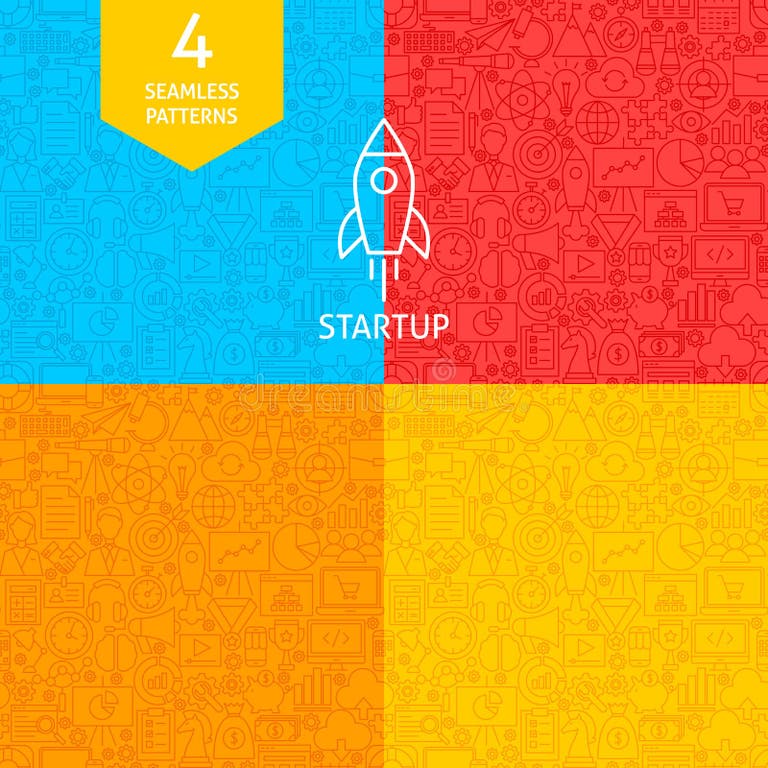 Line Startup Patterns stock vector. Illustration of management - 99272877