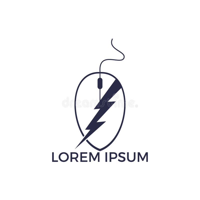 On-line-Strom Logo Design vektor abbildung. Illustration von blinken ...