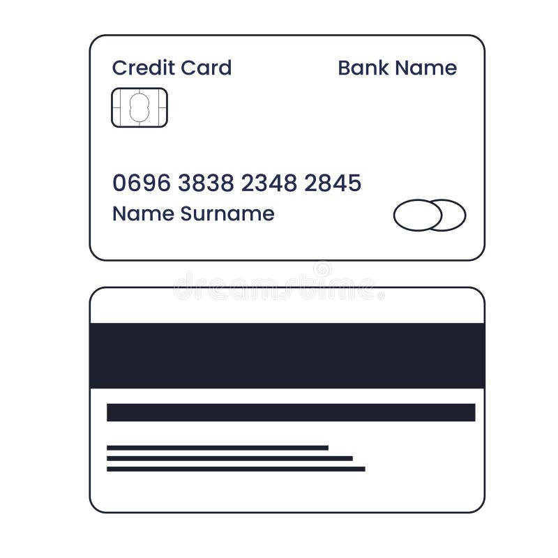 Line Style Credit Card. Credit Card Payment, Business Concept. Vector ...
