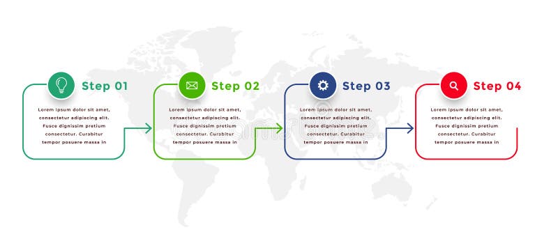 Line Style Directional Infographic Template Stock Vector - Illustration ...