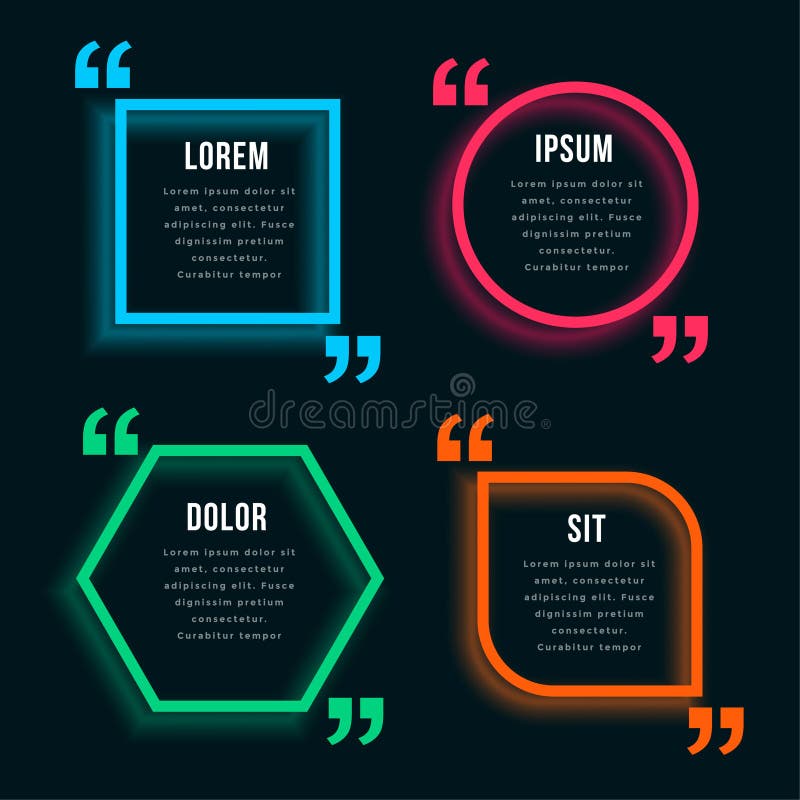Line Style Geometric Quotation Box Template Design Stock Vector ...