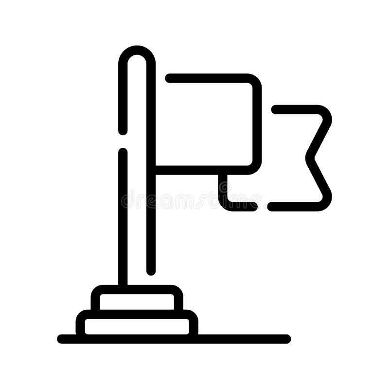 A Line Style Icon of Flag is Ready for Premium Use Stock Vector ...