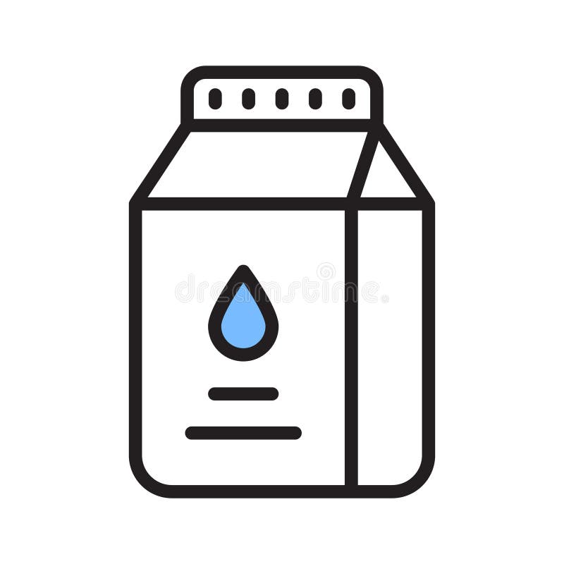 A Line Style Icon of Milk Packaging Stock Illustration - Illustration ...