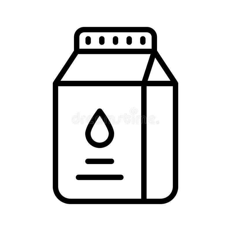 A Line Style Icon of Milk Packaging Stock Vector - Illustration of ...