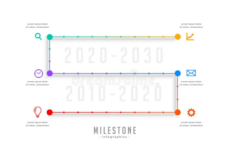 Line Style Infographic Milestone Path Layout a Process for Growth Stock ...