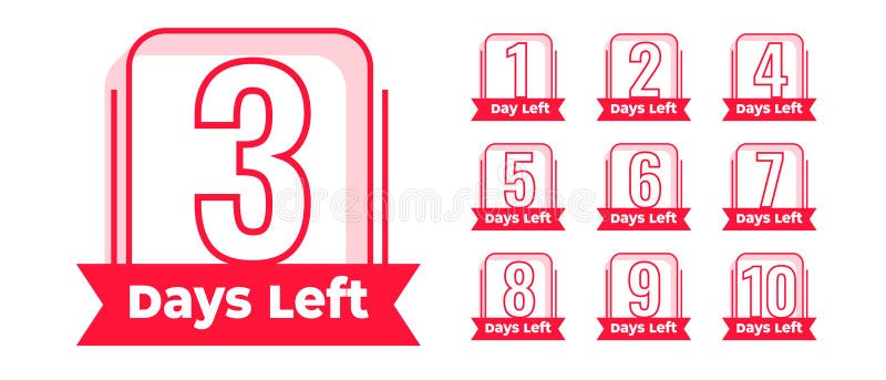 Line Style Number of Days Left Template for Limited Time Deal Stock ...