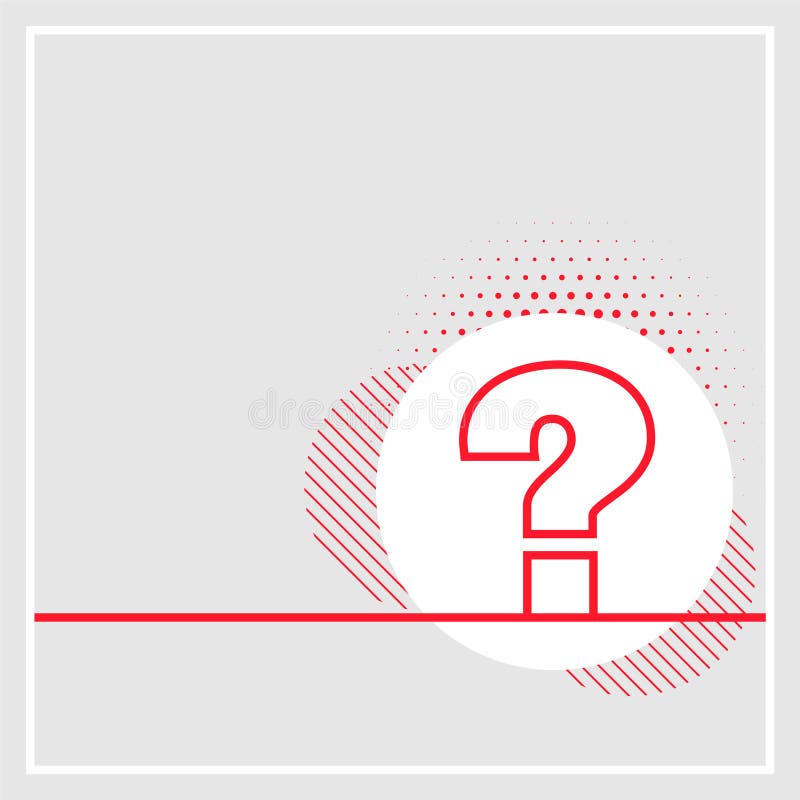 Line Style Question Mark Symbol Background for Social Support or Help ...