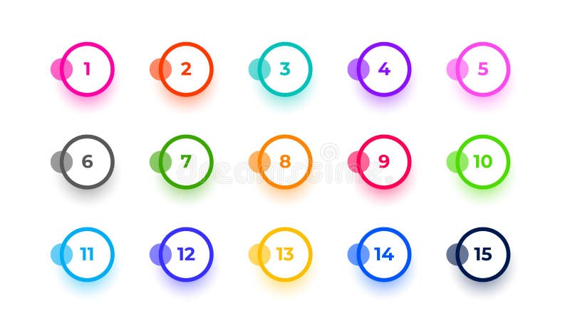 Line Style Spiral Shape Bullet Points Symbol in Set Stock Vector ...