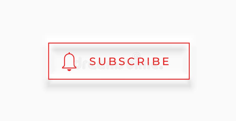 Line Style Subscribe Bell Icon for Channels or Pages Stock Vector ...