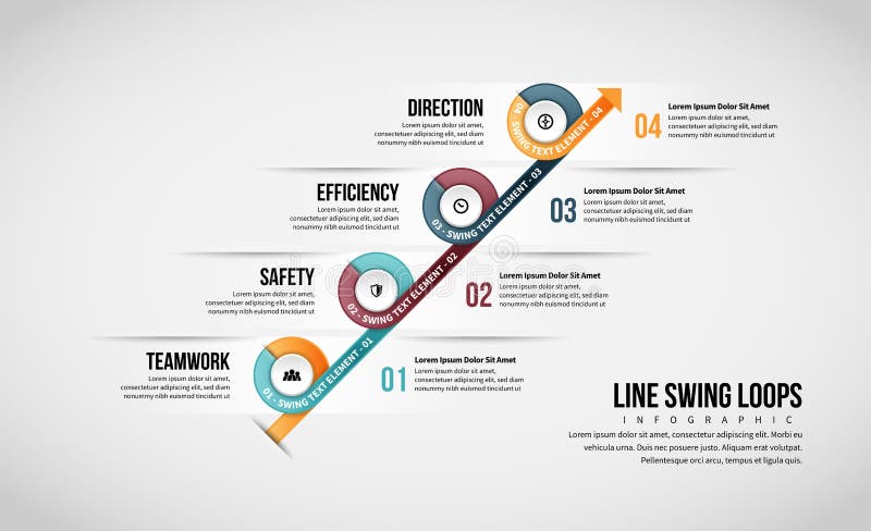 Line Swing Loops Infographic Stock Vector - Illustration of ...