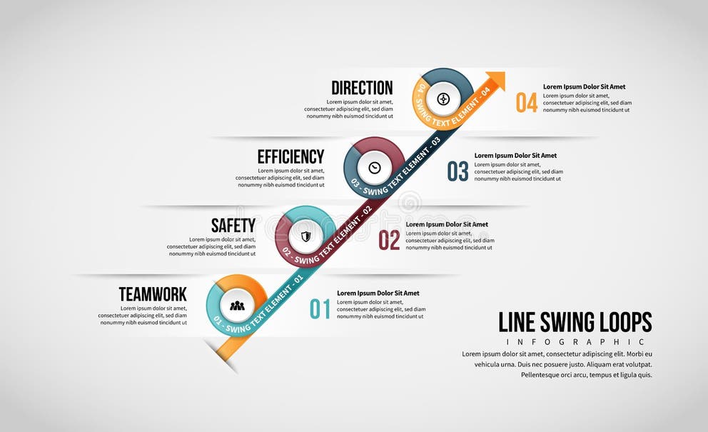 Line Swing Loops Infographic Stock Vector - Illustration of ...