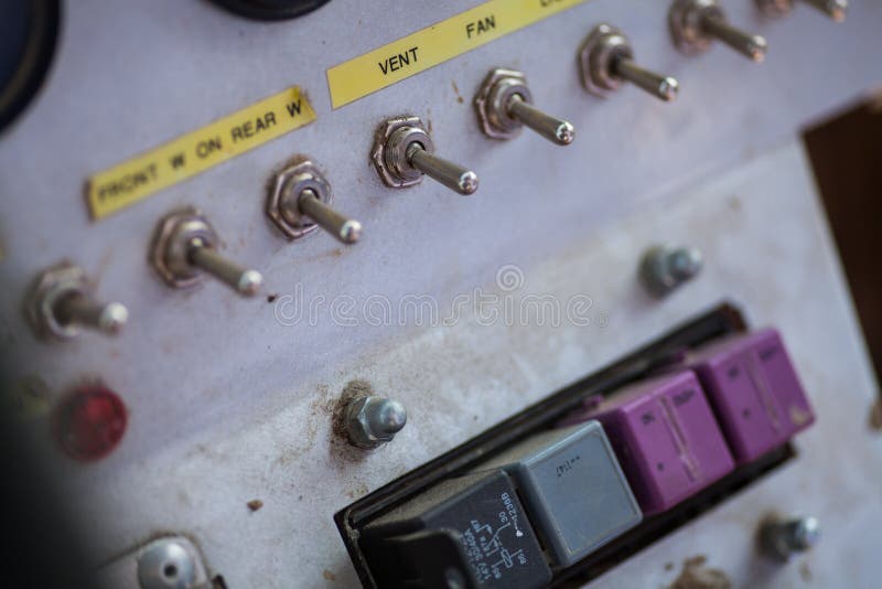 Line of switches stock image. Image of closeup, iron - 73096385