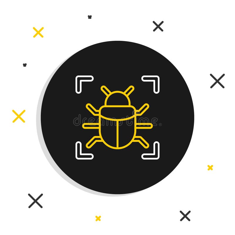 Line System Bug Concept Icon Isolated on White Background. Code Bug ...