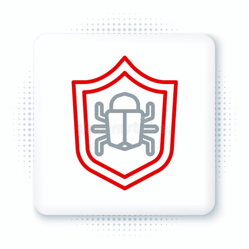 Line System Bug Concept Icon Isolated On White Background Code Bug Concept Bug In The System