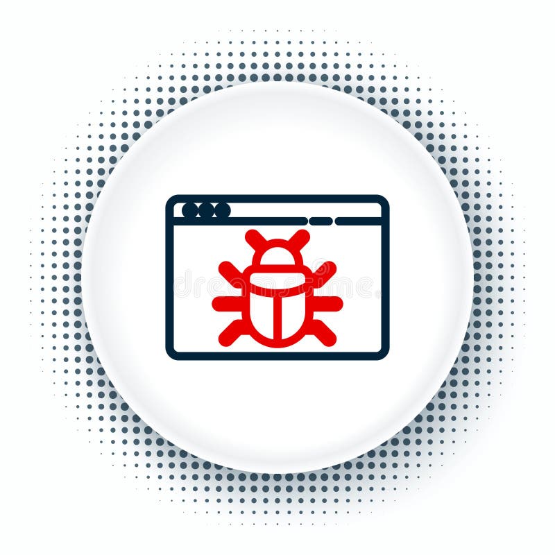 Line System Bug Concept Icon Isolated on White Background. Code Bug ...
