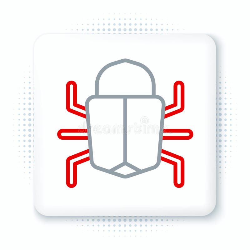 Line System Bug Concept Icon Isolated On White Background Code Bug Concept Bug In The System