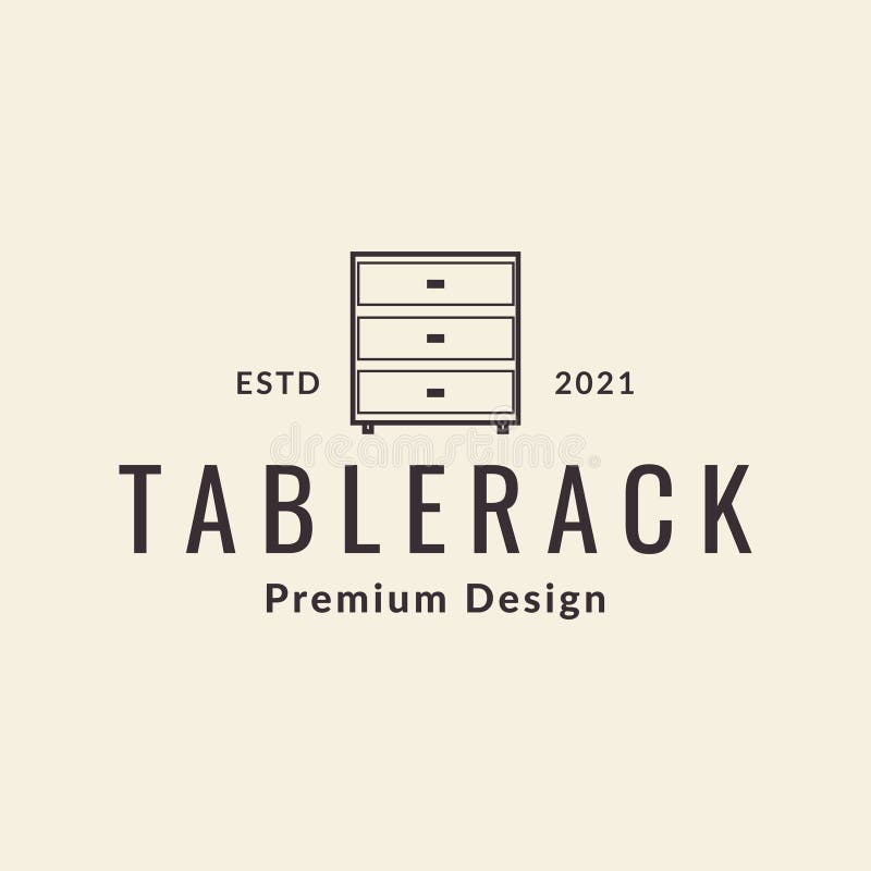 Line Table Rack Minimalist Logo Design Vector Graphic Symbol Icon ...