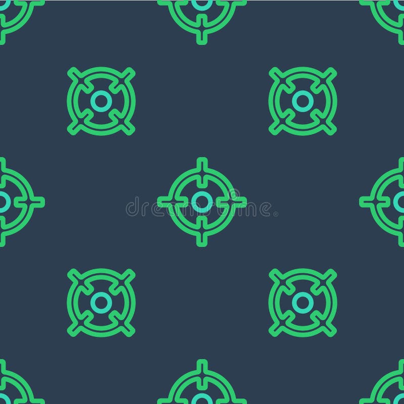 Line Target Sport Icon Isolated Seamless Pattern on Blue Background ...