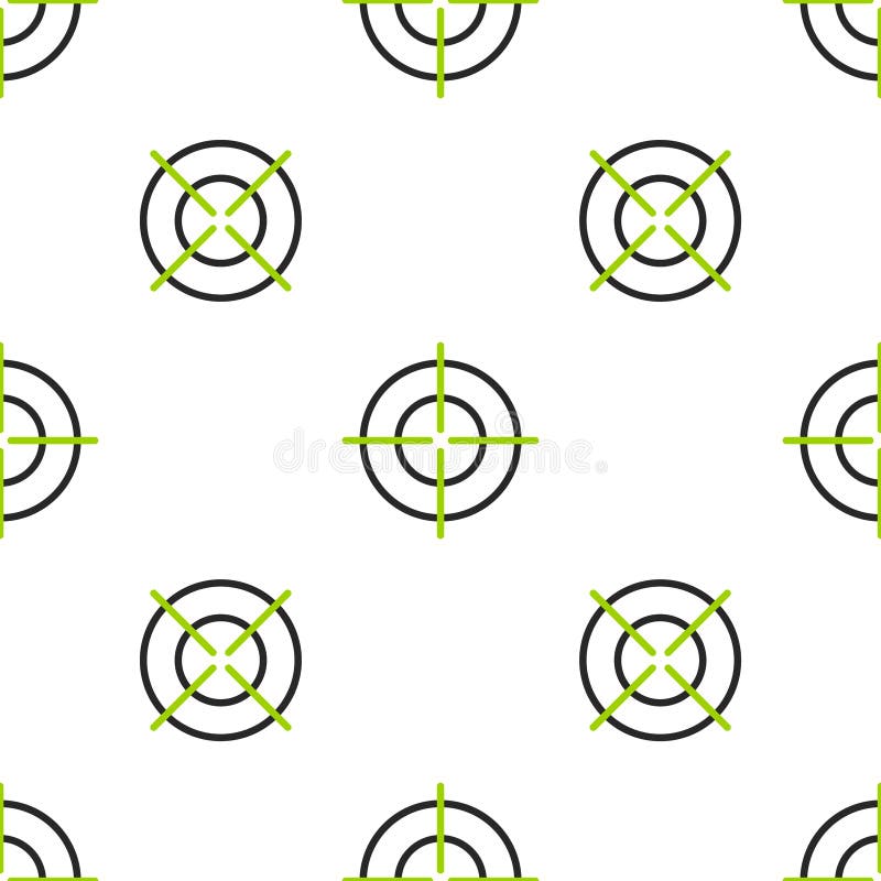 Line Target Sport Icon Isolated Seamless Pattern on White Background ...