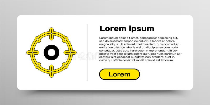 Line Target Sport for Shooting Competition Icon Isolated on White ...