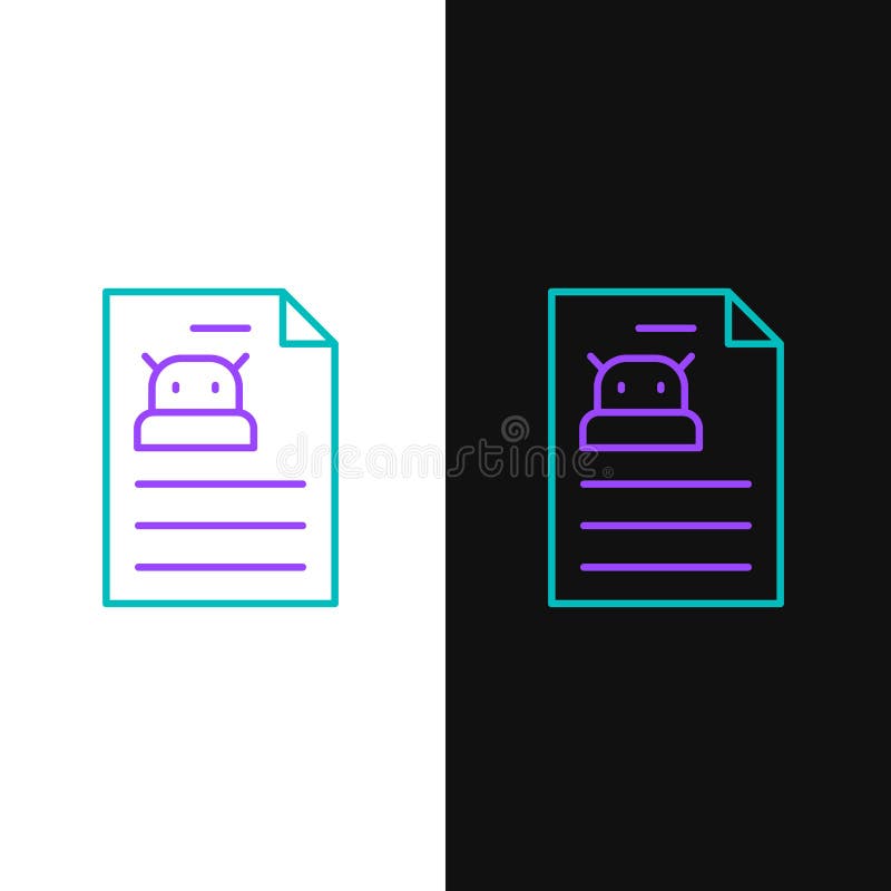 Line Technical Specification Icon Isolated on White and Black ...