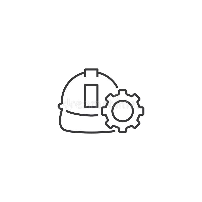 Line Technical Support Icon on White Background Stock Illustration ...