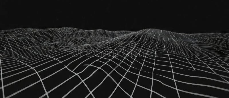 Line Texture Overlay with Converging Lines Creating Depth on a Black ...