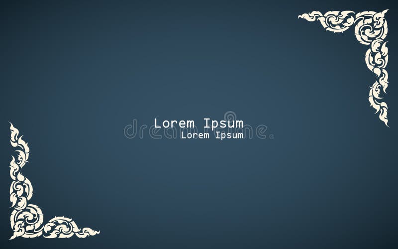 Line Thai Art. Vector Background Stock Illustration - Illustration of ...