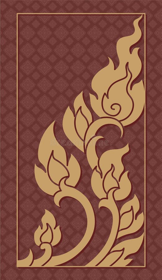Thai Kranok Pattern Corner Stock Illustrations – 2 Thai Kranok Pattern ...