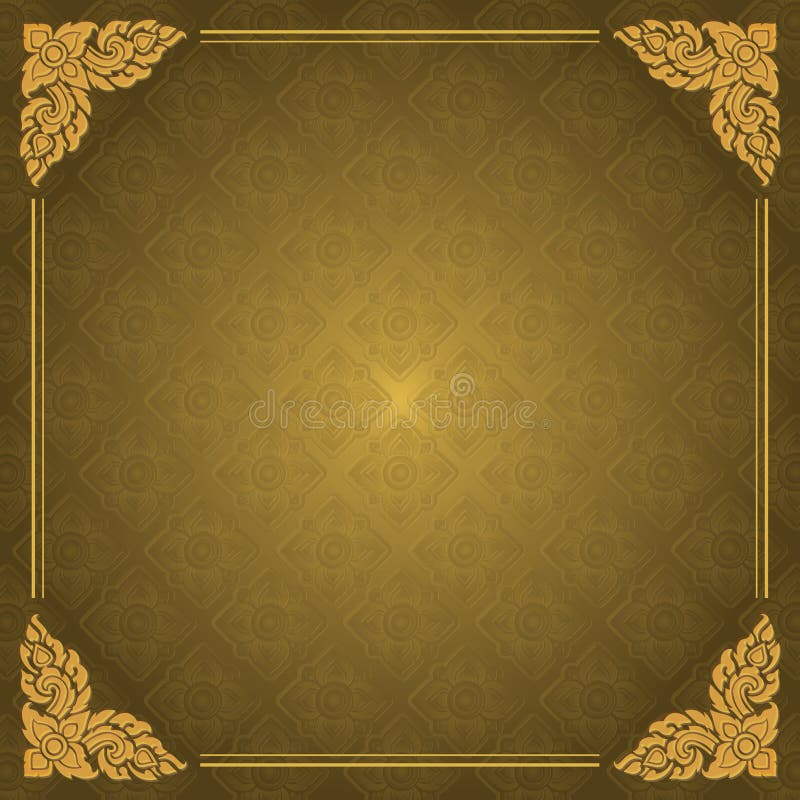 Line Thai Pattern Corner for the Project Cover Stock Vector ...