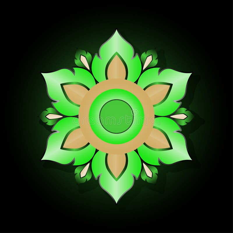 Line Thai, Red, Black and Yellow Blossom, Traditional Thai Style ...