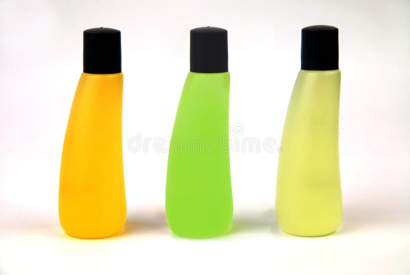 Line of three bottles stock photo. Image of white, element - 10717506