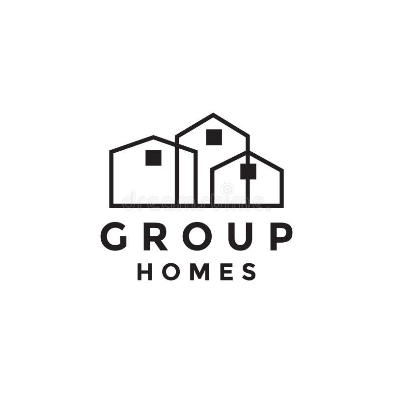 Line Three Home Group Logo Symbol Icon Vector Graphic Design ...