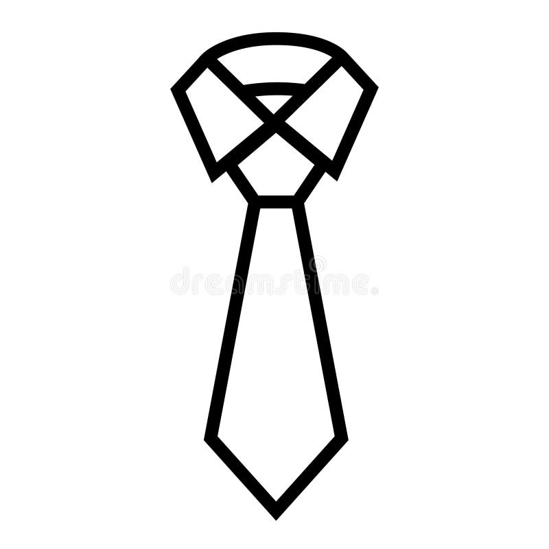 Line Tie Icon. Necktie and Neckcloth Symbol Stock Vector - Illustration ...