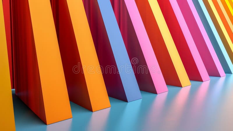 A Line of Ting Boards Featuring Sharp Angular Geometric Shapes in a ...