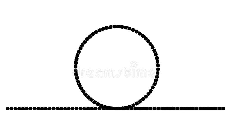 Line with Transition from Square To Circle. Abstract Background with ...