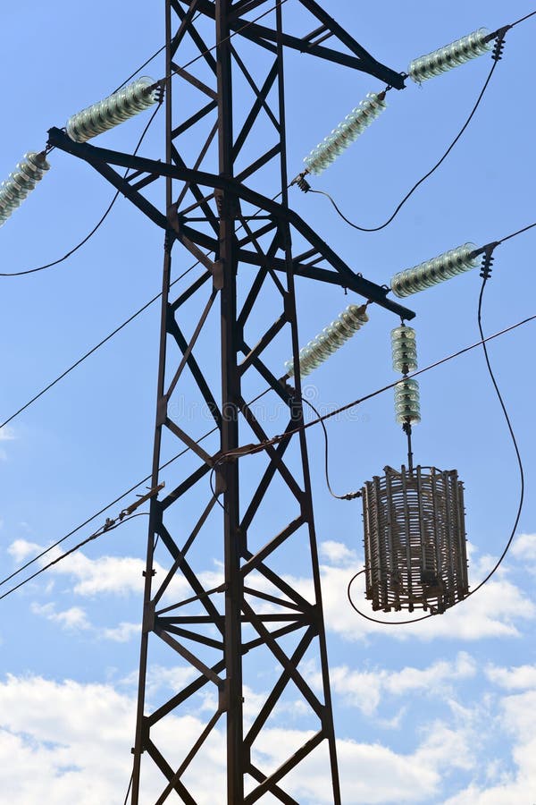 A Line Trap High-frequency Stopper Stock Image - Image of electric ...