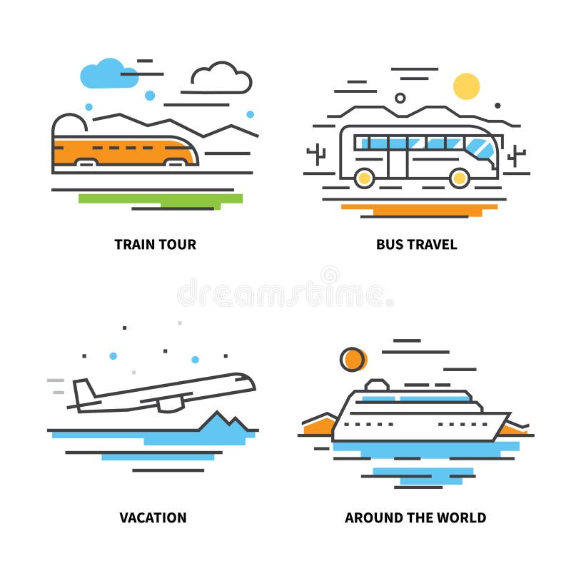 Ticket Bus Train Airplane Stock Illustrations – 2,772 Ticket Bus Train ...