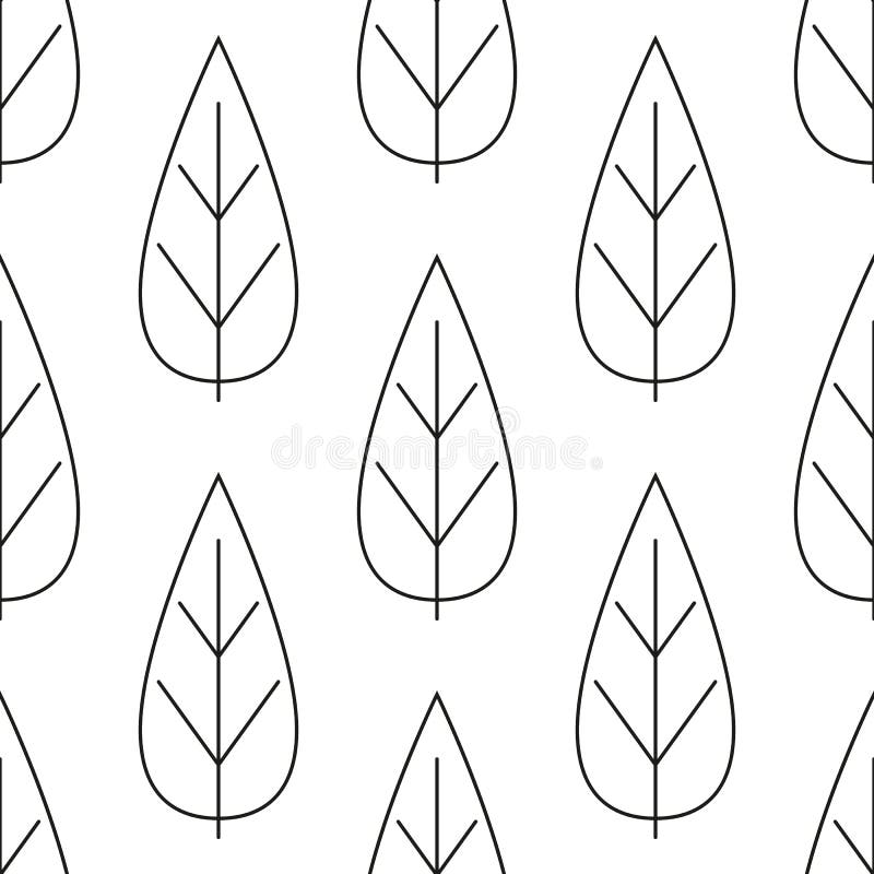 Line Trees Pattern. Endless Background. Seamless Pattern Stock ...
