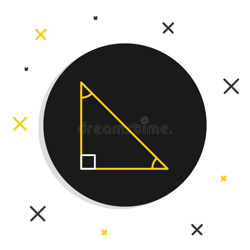 Line Triangle Math Icon Isolated on White Background. Colorful Outline ...