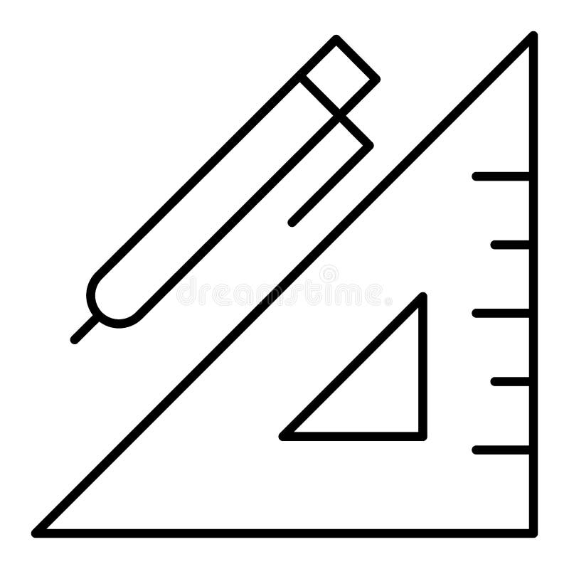 Line of the Triangle on a White Background. Triangle and Pan. School ...